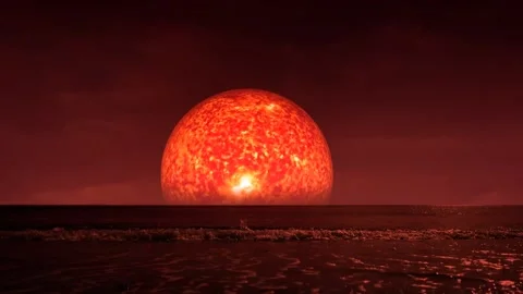 Doomsday and death of the sun. 3d animat... | Stock Video | Pond5