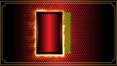 the door opening fire effect green scree... | Stock Video | Pond5