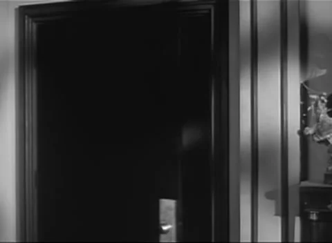 Door slamming shut by itself in home int... | Stock Video | Pond5