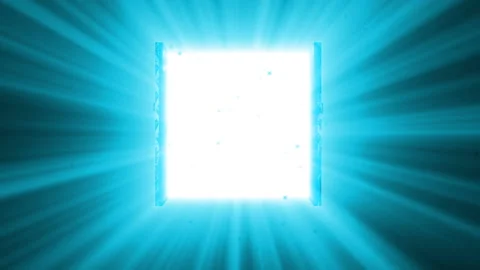 door walkway glow light open animation | Stock Video | Pond5