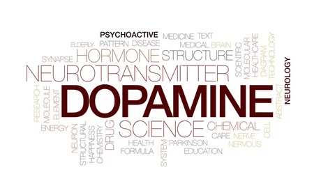 Dopamine animated word cloud, text desig... | Stock Video | Pond5