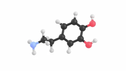 dopamine molecule 3d representation, neu... | Stock Video | Pond5