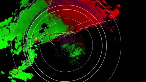 Doppler severe weather radar screen show... | Stock Video | Pond5