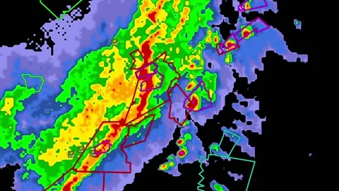 Doppler severe weather radar with thunde... | Stock Video | Pond5