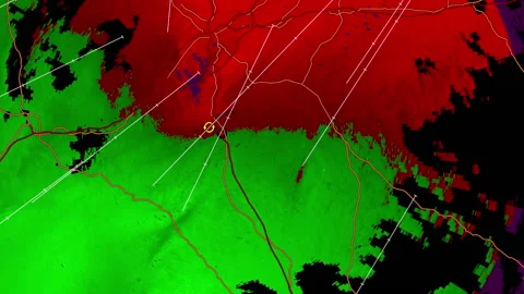 Doppler weather radar screen showing tor... | Stock Video | Pond5