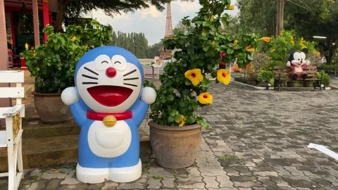 Doraemon model at Mini Siam, miniature p... | Stock Video | Pond5