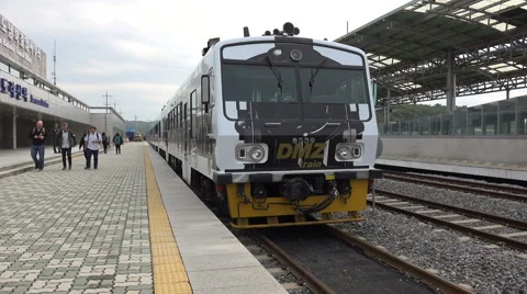 Dorosan train station, Seoul to Pyongyan... | Stock Video | Pond5