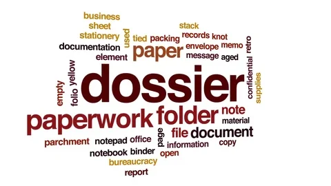 Dossier rights animated word cloud, text... | Stock Video | Pond5