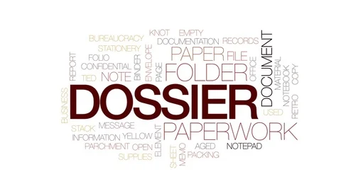 Dossier rights animated word cloud, text... | Stock Video | Pond5