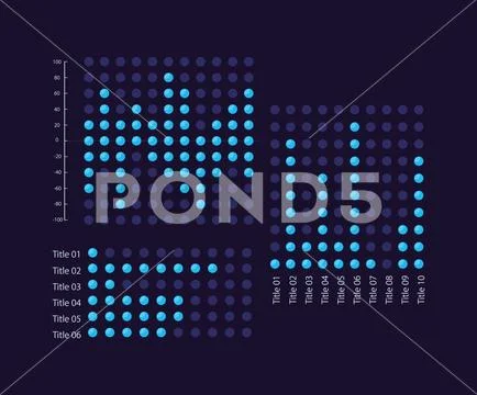 Dot plot infographic chart design template set for dark theme ~ Clip ...