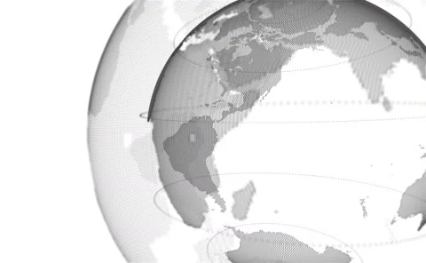 Dotted 3d's earth model animation. Abstr... | Stock Video | Pond5