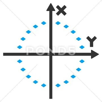 Dotted Circle Plot Vector Toolbar Icon: Graphic #61964733