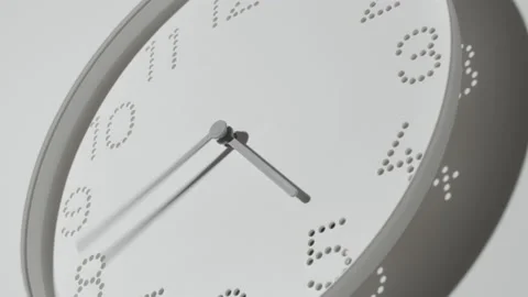 Dotted White Clock Face on Wall All Day | Stock Video | Pond5