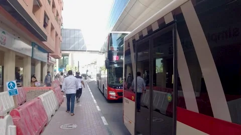 Double Decker 2 tier red and white Bus P... | Stock Video | Pond5
