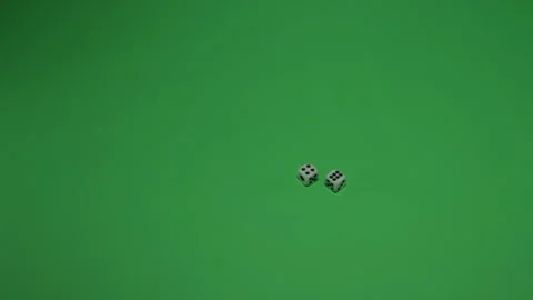 Double Dice Rolling 10 on Green screen C... | Stock Video | Pond5