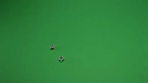 Double Dice Rolling 9 on Green screen Ch... | Stock Video | Pond5