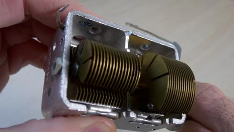 Double gang air variable capacitor with ... | Stock Video | Pond5