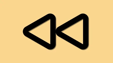 Double Rewind Symbols icon | Stock Video | Pond5