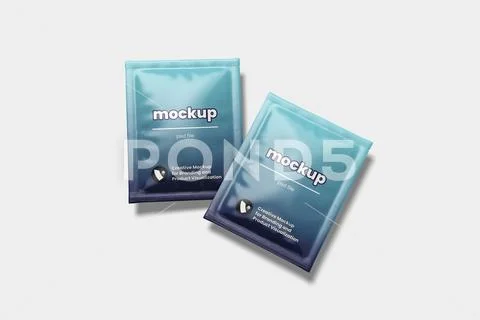 Double of Sachet Mockup ~ PSD Photoshop Template #295324716