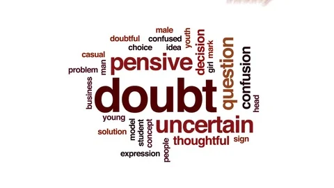 Doubt animated word cloud, text design a... | Stock Video | Pond5
