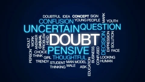 Doubt animated word cloud, text design a... | Stock Video | Pond5