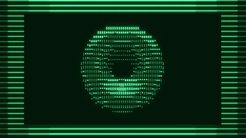 Doughnut Ascii Code Art Style 8bit Termi... | Stock Video | Pond5