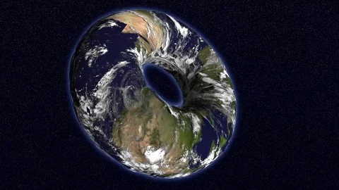 Doughnut Earth as Seen from Space agains... | Stock Video | Pond5