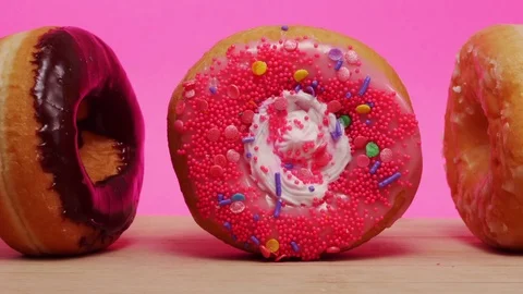 Doughnuts Spinning Around Stop Motion An... | Stock Video | Pond5
