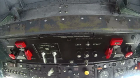 Douglas DC3 Cockpit Controls | Stock Video | Pond5