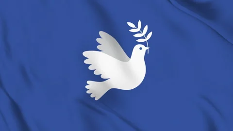 Dove Symbol of Peace Flag Footage Animat... | Stock Video | Pond5