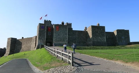 Dover Castle entrance path gate history ... | Stock Video | Pond5