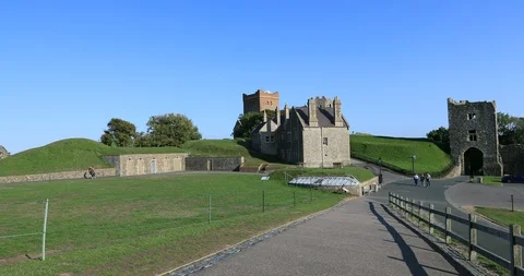 Dover Castle tower church inner fortific... | Stock Video | Pond5
