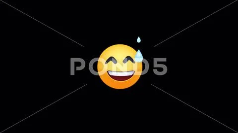 Downcast face animated emoji. Alpha channel.: Royalty Free #242331518
