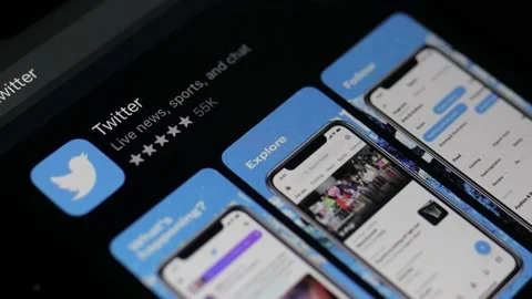 Download and install Twitter app from th... | Stock Video | Pond5