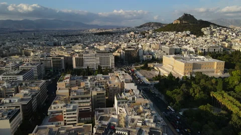 Downtown Athens, Greece. Aerial View of ... | Stock Video | Pond5