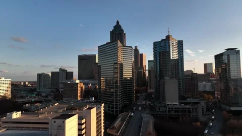 Downtown Atlanta Peachtree Street famous... | Stock Video | Pond5