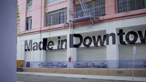 Downtown LA The Row Building 4K 24FPS | Stock Video | Pond5