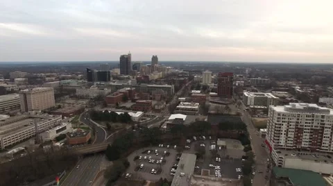 Downtown Raleigh, NC Aerial at Sunset | Stock Video | Pond5