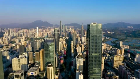 Downtown Skyline of China's Booming City... | Stock Video | Pond5