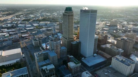 Downtown Tulsa Oklahoma skyline at dawn.... | Stock Video | Pond5