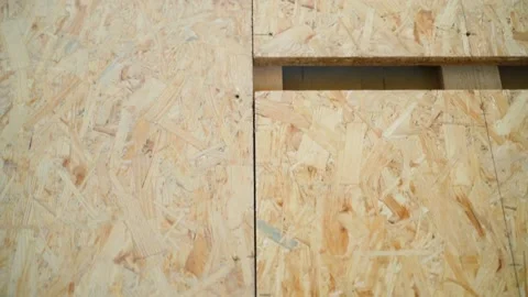 Draft floor of OSB panels, top view. Ori... | Stock Video | Pond5