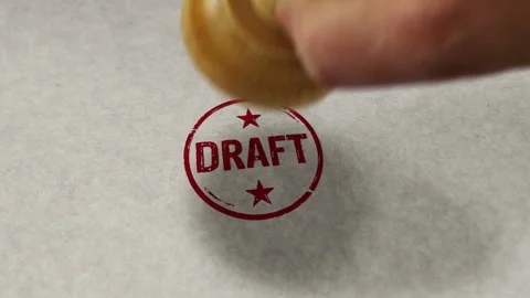Draft project stamp and stamping loop an... | Stock Video | Pond5