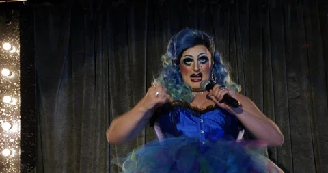 Drag queen performer on stage | Stock Video | Pond5