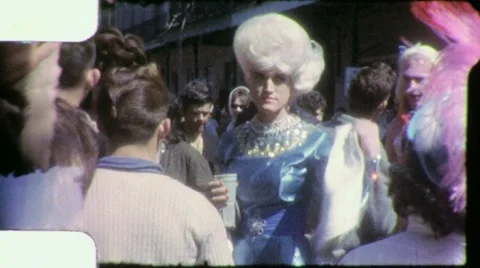 DRAG QUEENS Mardi Gras Street Party 1950... | Stock Video | Pond5