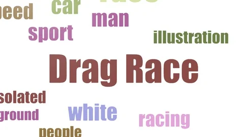 Drag Race Word Cloud Animated Isolated O... | Stock Video | Pond5