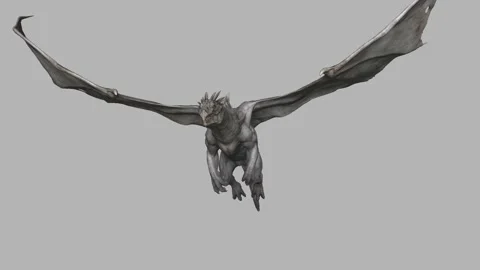 Dragon Flight Cycle in gray background (... | Stock Video | Pond5