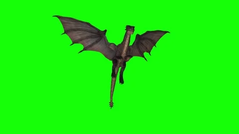 Dragon Flying Idle Animation In Green Sc... | Stock Video | Pond5
