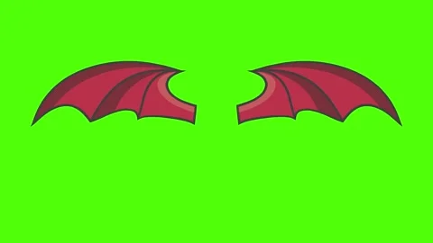dragon wings and red bat wings animated ... | Stock Video | Pond5