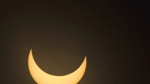 Dragons Eye - Annular Eclipse-4K-Full Cr... | Stock Video | Pond5