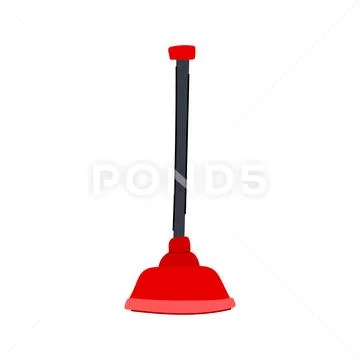 Drain plunger cartoon vector illustration: Royalty Free #279000202